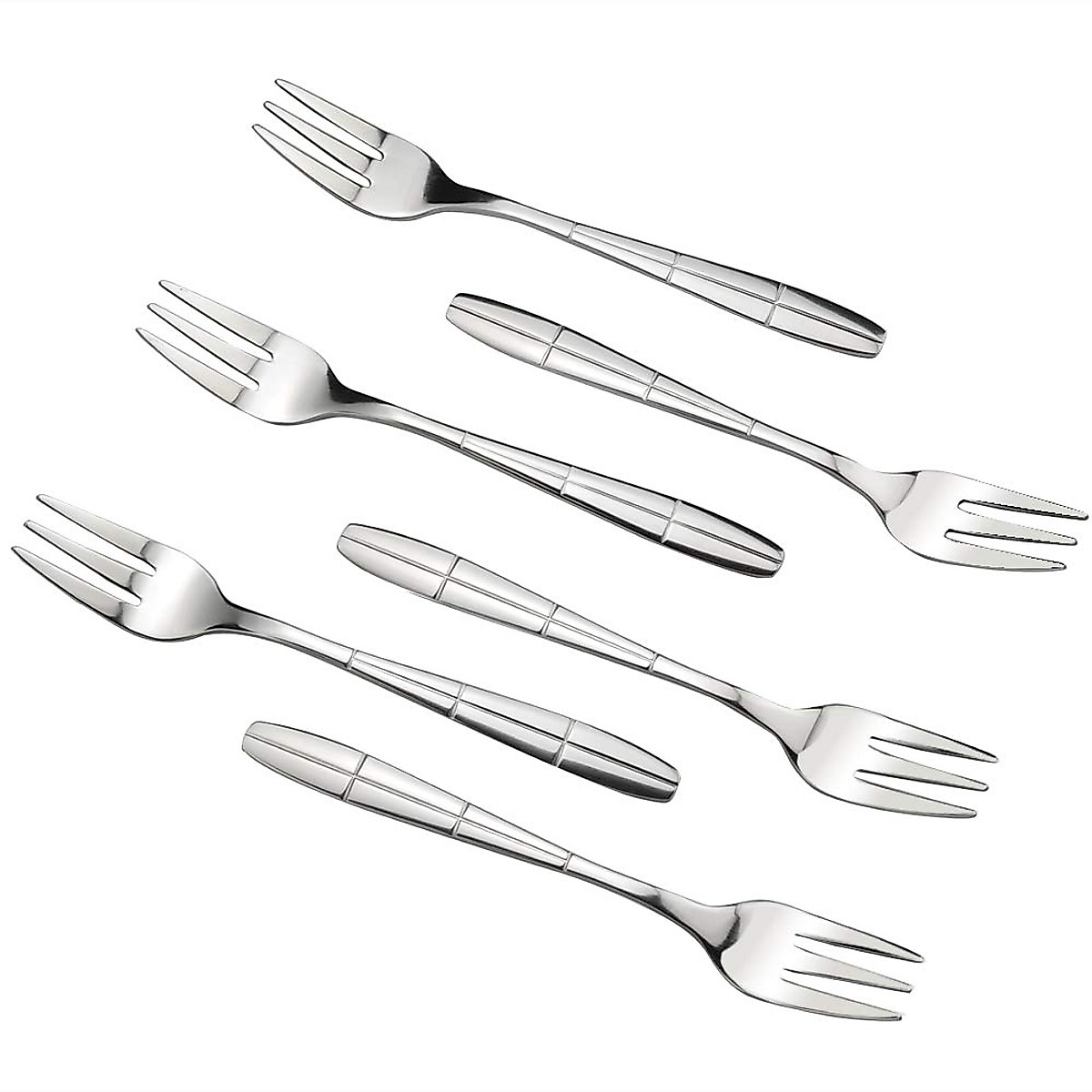 Eagrye 12-Piece Stainless Steel Tasting Fork/ 3-Tine for Dessert, Appetizer