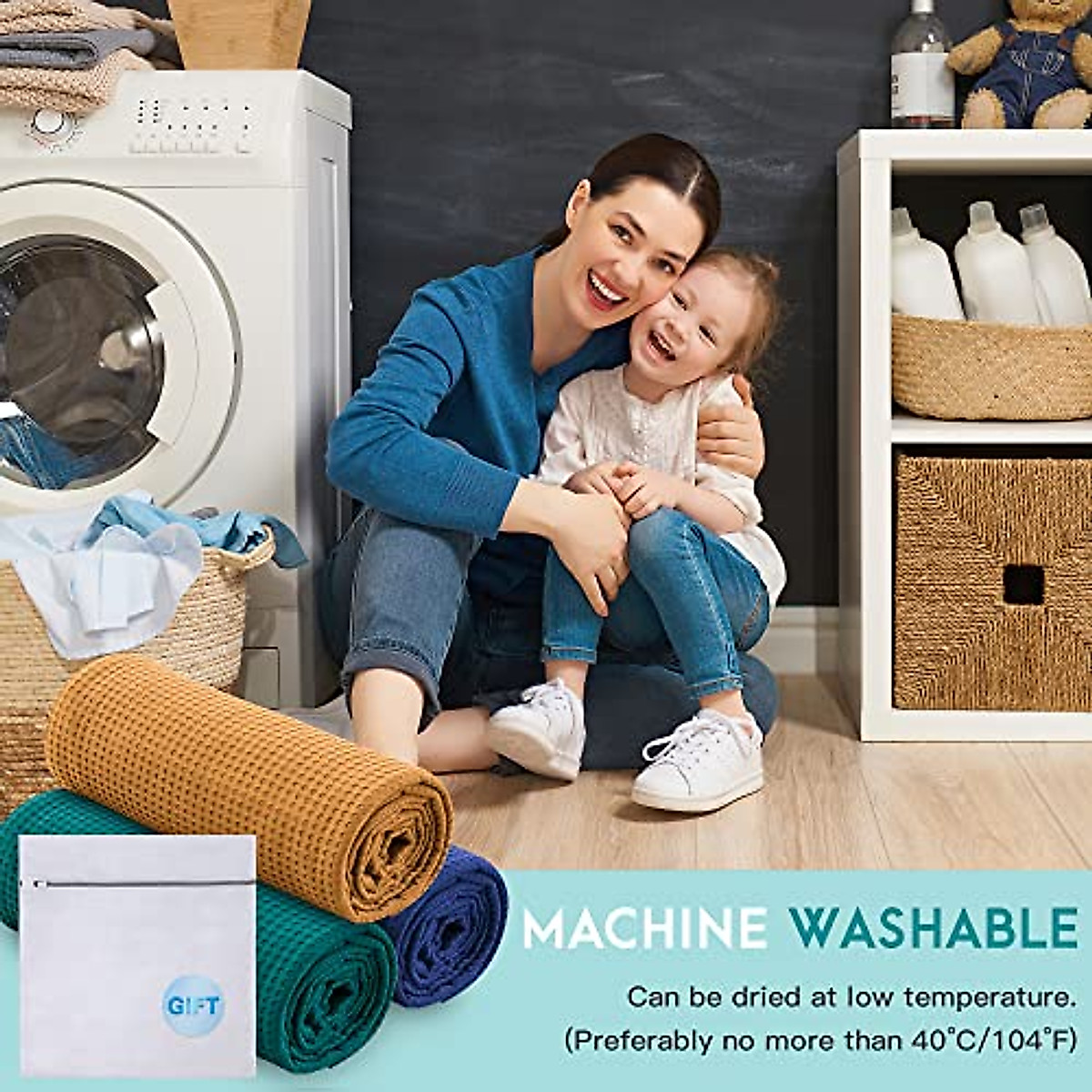 AmyHomie Cooling Blanket King Size, 100% Rayon Derived from Bamboo, Cool Summer Blanket for Hot Sleepers Soft Comfy Waffle Lightweight Blankets for All Seasons(Blue Violet, 108×90in)