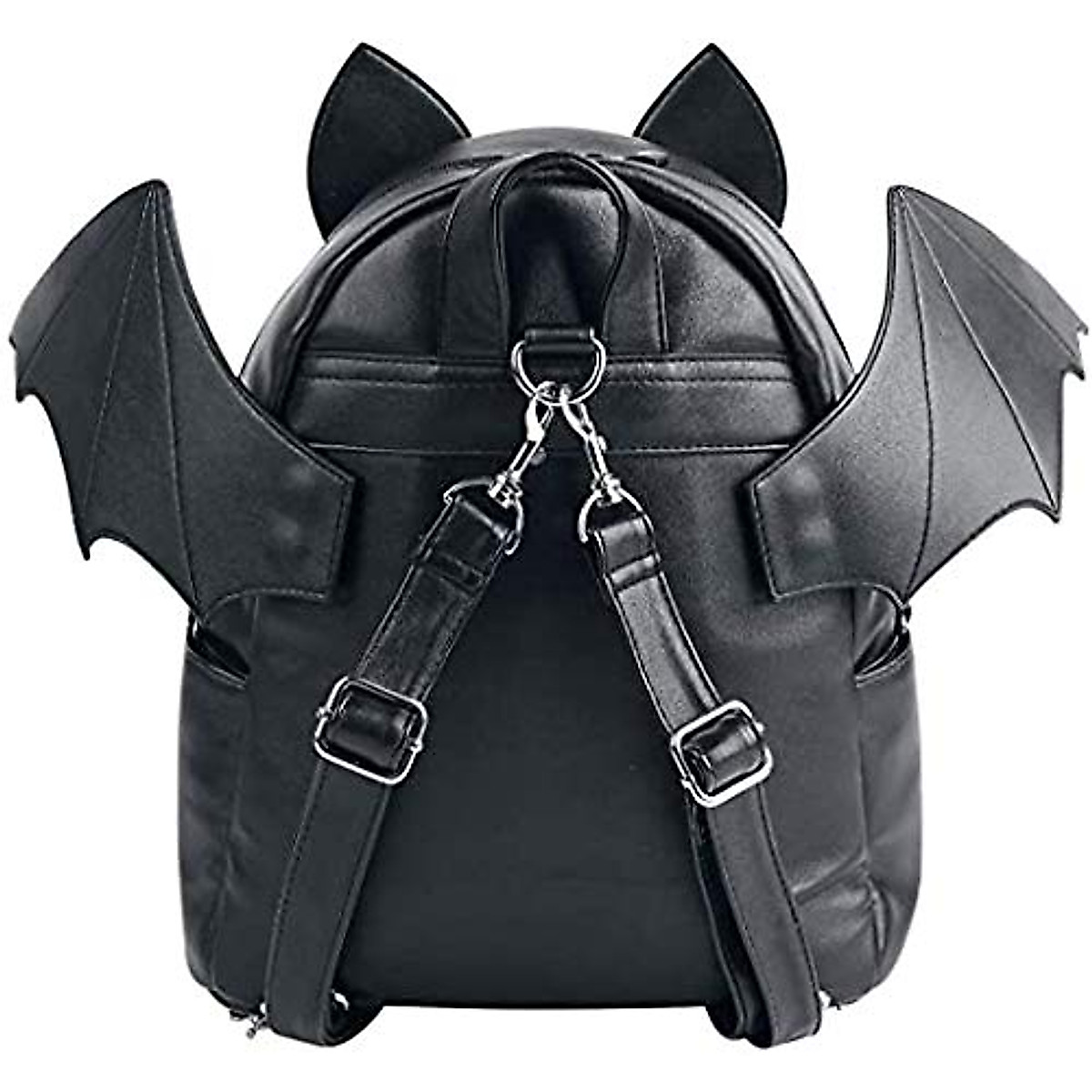 Waverley Alternative Bat Wing Backpack - Black Gothic Fashion Bag with Removable Wings
