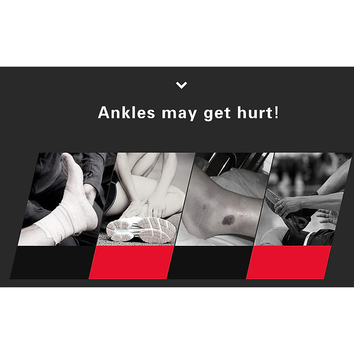 AndeKit Ankle Brace Support,Compression Sleeve(1PR)-relieves Plantar Fasciitis,Achilles tendonitis, sprained,Swelling.Foot Brace-Exercise,Sports,Gym,(L-Black)