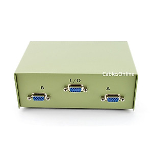 CablesOnline 2-Way VGA (HD15) Manual Switch Box (SB-008)