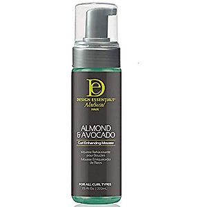 Design Essentials Curl Enhancing Hair Mousse for Curly Hair; Almond and Avocado Collection,7.5 Ounce