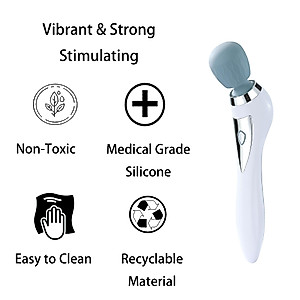 Asopal Handheld Cordless Personal Wand Massager, Muscle Massager for Neck Back Shoulder Waist Leg Feet, Portable Full Body Massager, Tension Relief Use, Rechargeable Body Massager