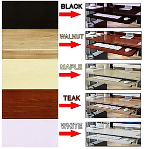Desktop Extender Sliding Keyboard Tray Keyboard Slider 54/60/70x27cm Wooden Extension Table Installed Under The Table Strong Load-bearing Capacity Easy To Assemble Ergonomics Adjust Posture Improve Fa