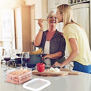 PARBEE Bacon Container for Fridge, 3 Layers Deli Meat Container, Stackable Cheese and Cold Cuts Holder Food Storage Box with Lid for Refrigerator