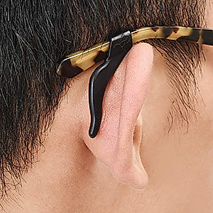 Avikoit Ear Grip Ear Hooks for Glasses, Anti - slip Hook Soft Silicone Temple Holder Glass Eyewear Comfortable Tips Sleeve Retainer For Eyeglass Sunglass, 5 Pairs (Clear)