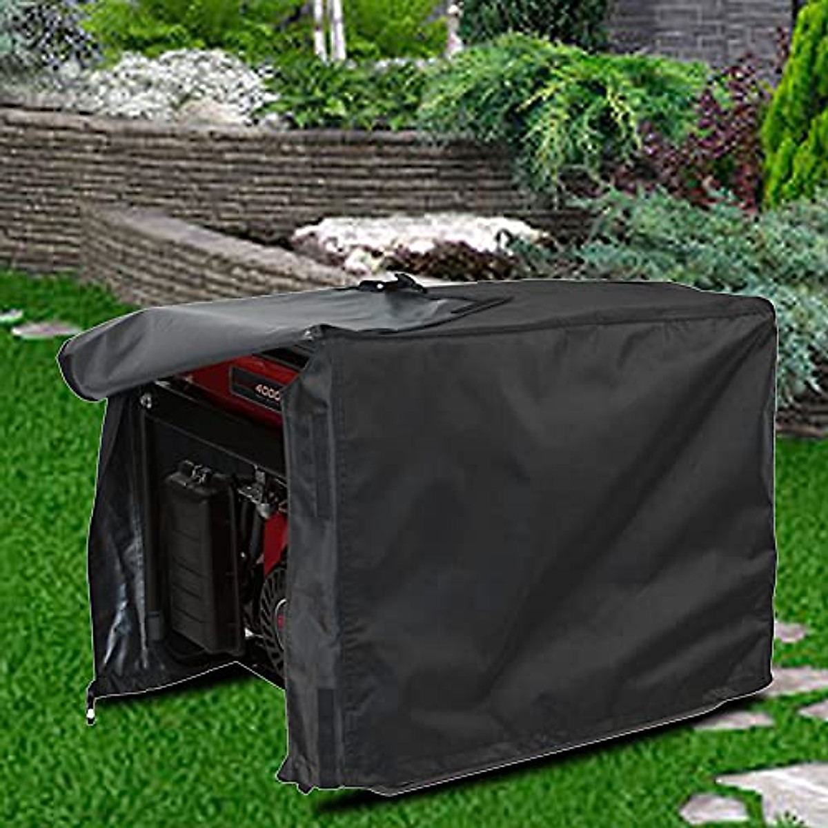 Generator Cover, Thicken Generator Tent Cover While Running Compatible Universal Portable Generator Cover for Outdoor 35 x 26 x 28in(Black)