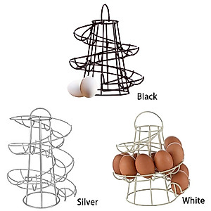 Egg Holder, Spiral Egg Holder, Modern Spiraling Dispenser Rack, Egg Storage Egg Display Rack Eggs Organizer Shelf Egg Basket for Countertop Kitchen