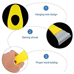 DECHOUS 2pcs Plastic Snow Shovel Deicing Shovels Car Window Shovels Car Snow Shovel Camping Shovel Garden Shovel for Winter