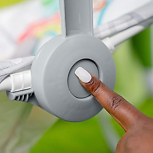 Bright Starts Playful Paradise Portable Compact Automatic Baby Swing with Music, Unisex, Newborn +