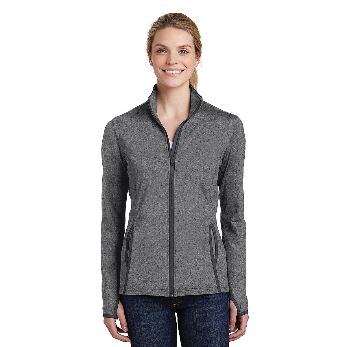 Sport-Wick Stretch ContraFull-Zip Jacket XL Charcoal Grey Heather/Charcoal Grey