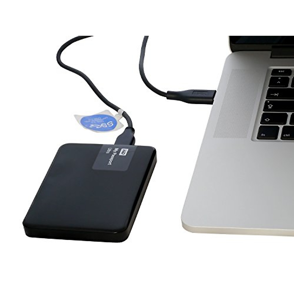 WD 500GB Black My Passport Ultra Portable External Hard Drive - USB 3.0 - WDBWWM5000ABK-EESN