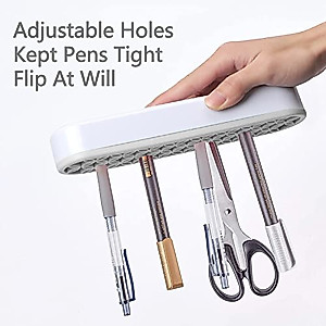 Unaone Silicone Makeup Brush Holder, Multipurpose Beauty Tool Organizer Make up Brush Storage Stand for Painting Pen Brushes Nail Clippers Drill Pens Ruler Sewing Craft Tools (Grey)