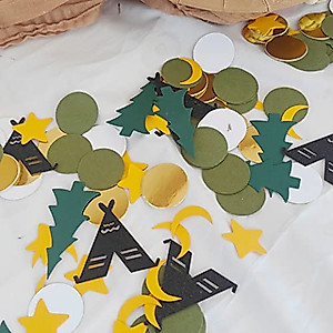 Happy Camping Confetti - Camping Explorer Party Decoration, Woodland Birthday Confetti, Little Explorer Confetti, One Happy Camper Birthday Photo Booth Props
