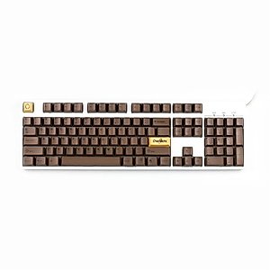 Keycap Set 125 Keys Chocolate Keycap Set Cherry Profile PBT Sublimation Keycaps for Gaming Keyboard (Color : Brown, Size : 125 Keys)