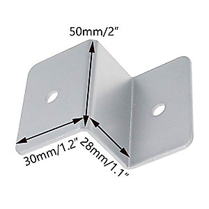 FarBoat 4Pcs Alumunim Z Brackets Solar Panels Mounting for Boat Roof Wall Off Grid Roof Installation with Screws Bolts (50mm/2inch Length)