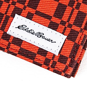 Eddie Bauer Men Signature Bifold Passcase Wallet (Available in Cotton Ripstop Nylon), Canvas Print-Red, One Size