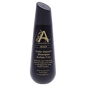 Inova Professional Color Revive & Enhance - Smooth Protection Sulfate-Free Shampoo - Color Deposit Black, 11 Fluid Ounce