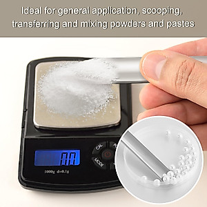 Zonon 12 Pcs 6 Inch Lab Spatula Stainless Steel Lab Scoop Spatula with Rounded Pointed Ends Laboratory Curved Metal Bead Scoop for Scooping Transferring Mixing Powders Pastes Classrooms Home Tool