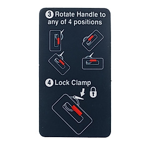 Bosch Parts 2610923939 Information Label "Right Handle Rotation"