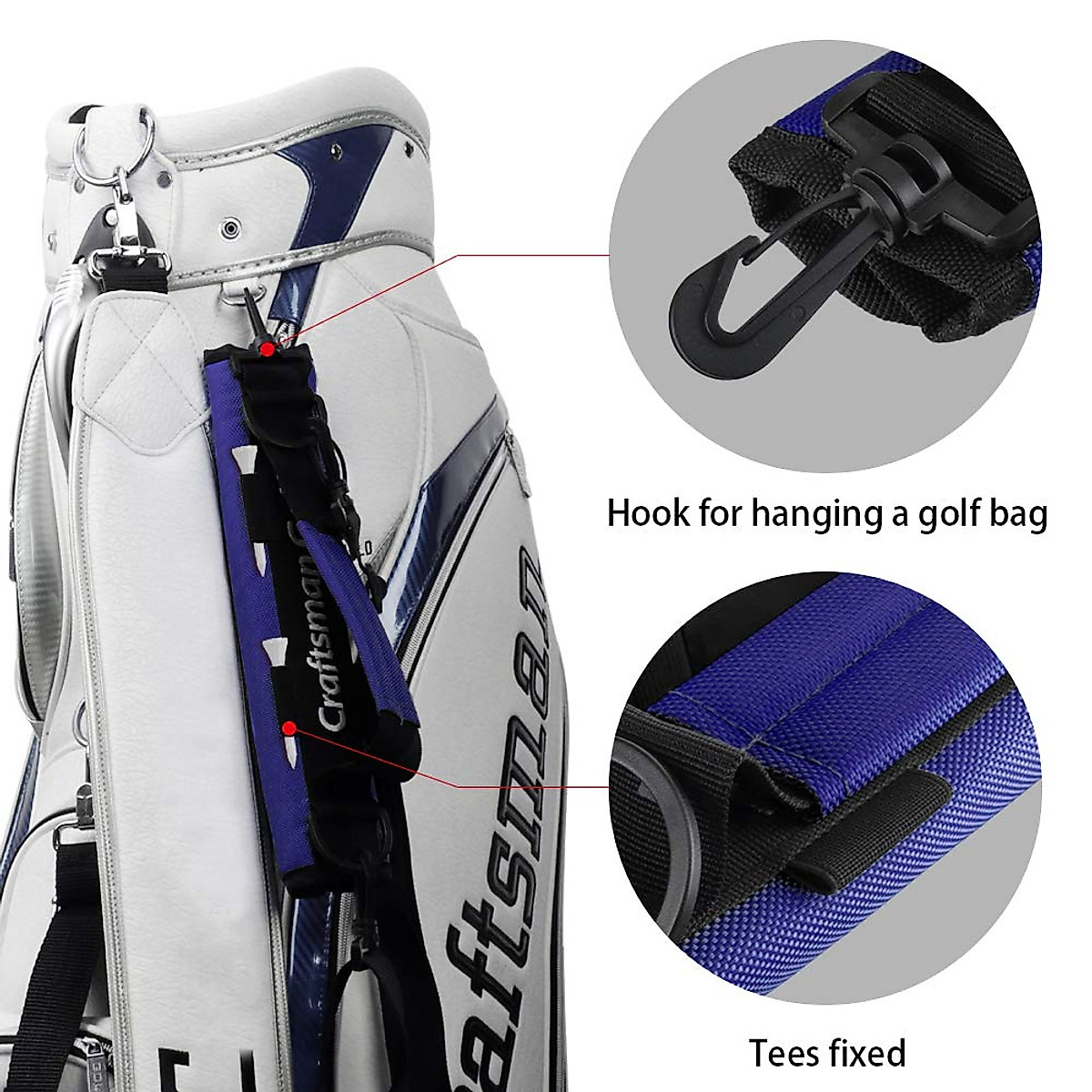 Craftsman Golf Portable Mini Carry Bag Shoulder Sleeve Bag Ideal for Golf Course (Blue (Update))