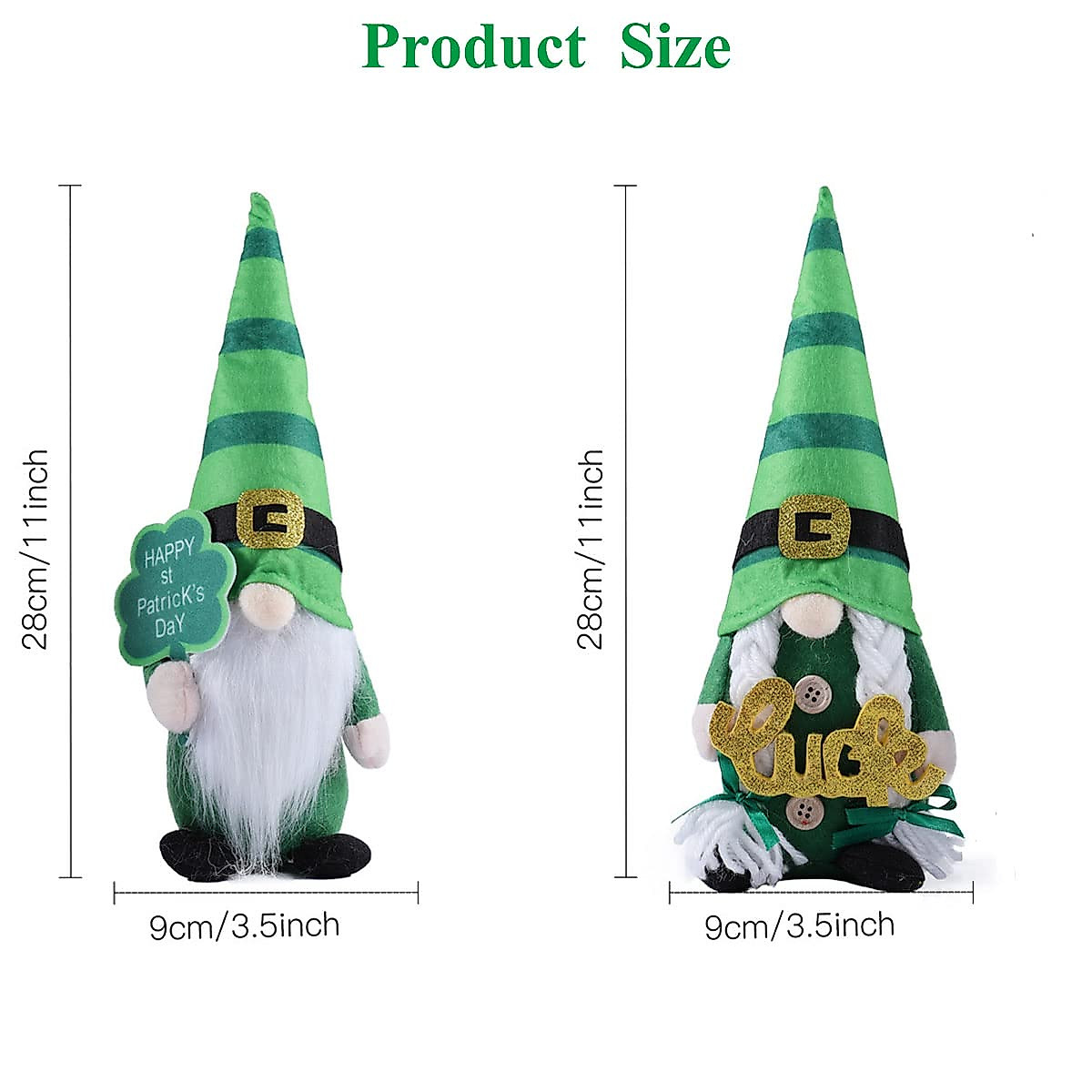 MEUPEHO St Patricks Day Gnomes Plush Cute Mr and Mrs Scandinavian Tomte Doll St Patricks Day Gifts for St Patricks Day Decor