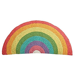 Peking Handicraft 30KSL288C24OB Rainbow Shaped Hook Pillow, 12x24 Throw Pillow