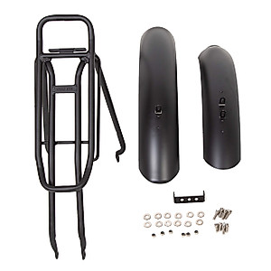 ECOTRIC Rear Rack + Front & Rear Fenders Fit ECOTRIC 26" Fat Tire Ebike, 26" Rocket Ebike