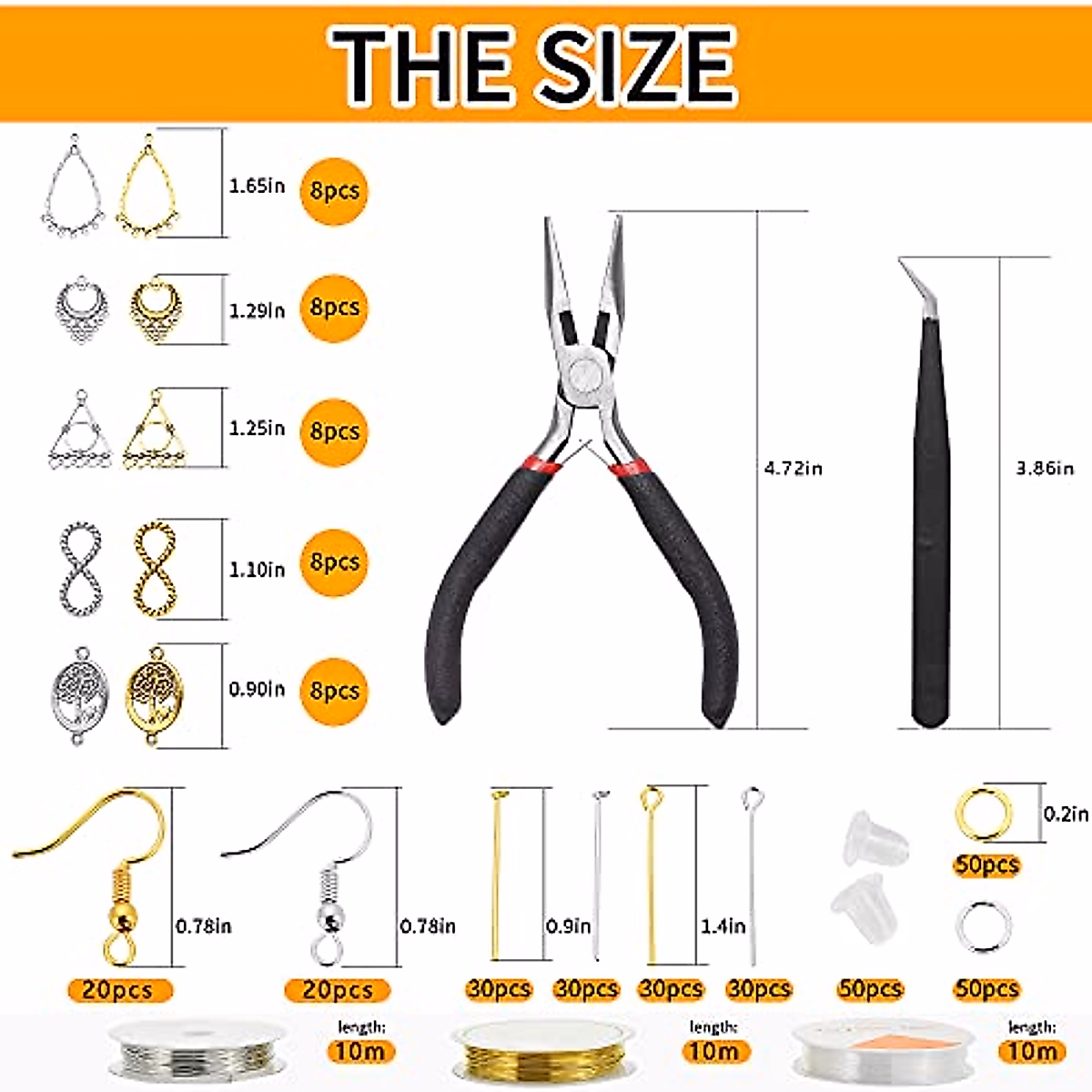 Rired 27 Stone Beads for Jewelry Making Kit, Irregular Natural Gemstones Healing Crystal Loose Rocks Beads with Bracelet Earrings Making Supplies