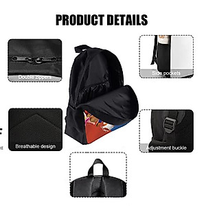 Cartoon 3D Printed Backpack,light And Large Capacity Travel Laptop Bags Anime Backpacks With Adjustable Straps