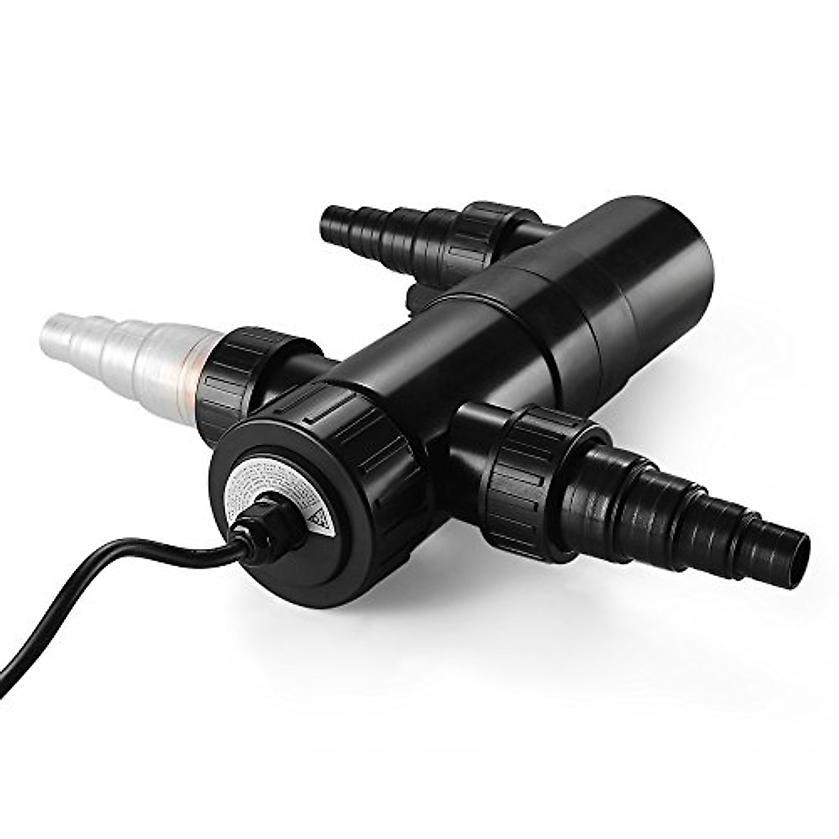 Flexzion 18 Watt UV Sterilizer Light 110V Water Clarifier Lamp Ultraviolet Filter with Bulb Tube Power Adapter for Aquarium Pond Tank Gold Fish Reef Koi (CUV-118)