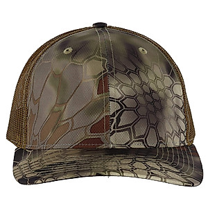Richardson Patterned Snapback Trucker mens Cap Adjustable Kryptek Highlander - Buck