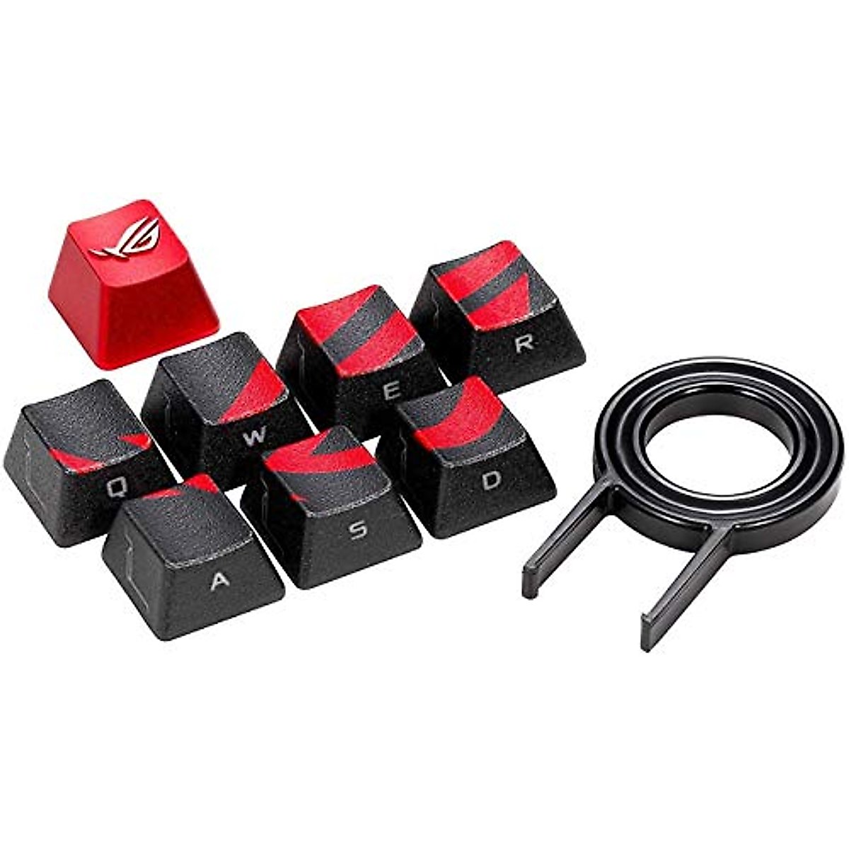 ASUS ROG Gaming Keycap Set - Textured Side-Lit Design for FPS & MOBA Gaming | Accurate Keypress with Strong Grip | Compatible with Cherry MX Switches | Includes Keycap-Puller Tool for Easy Installatio