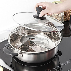 Hot Pot Household Induction Gas Cooking Pot Lid Kitchenware Shabu Shabu Stews Dishwasher Safe