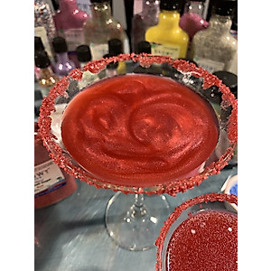 Snowy River Cocktail Sugar 3oz Gift Pack, All Natural Beverage Rimmer for Cocktails & Margaritas in Gift Rimmer Tin, Drink Decorating (Red)