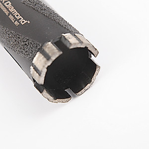 OKDIAMOND Diamond Core Drill Bits for Hard Stone Concrete Marble Granite Brick Laser Welded Masonry Coring Dry or Wet Hole Saws 1-1/2 in