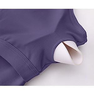 Tandisk Women Padded Sports Bra Fitness Workout Running Shirts Yoga Tank Top Vintage Purple M