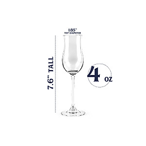 GLASSIQUE CADEAU Cognac, Brandy, Tequila and Dessert Wine Snifter Glasses | Set of 4 Small Tasting Tulip Copitas for Sipping Spirits, Madeira, After Dinner Drinks