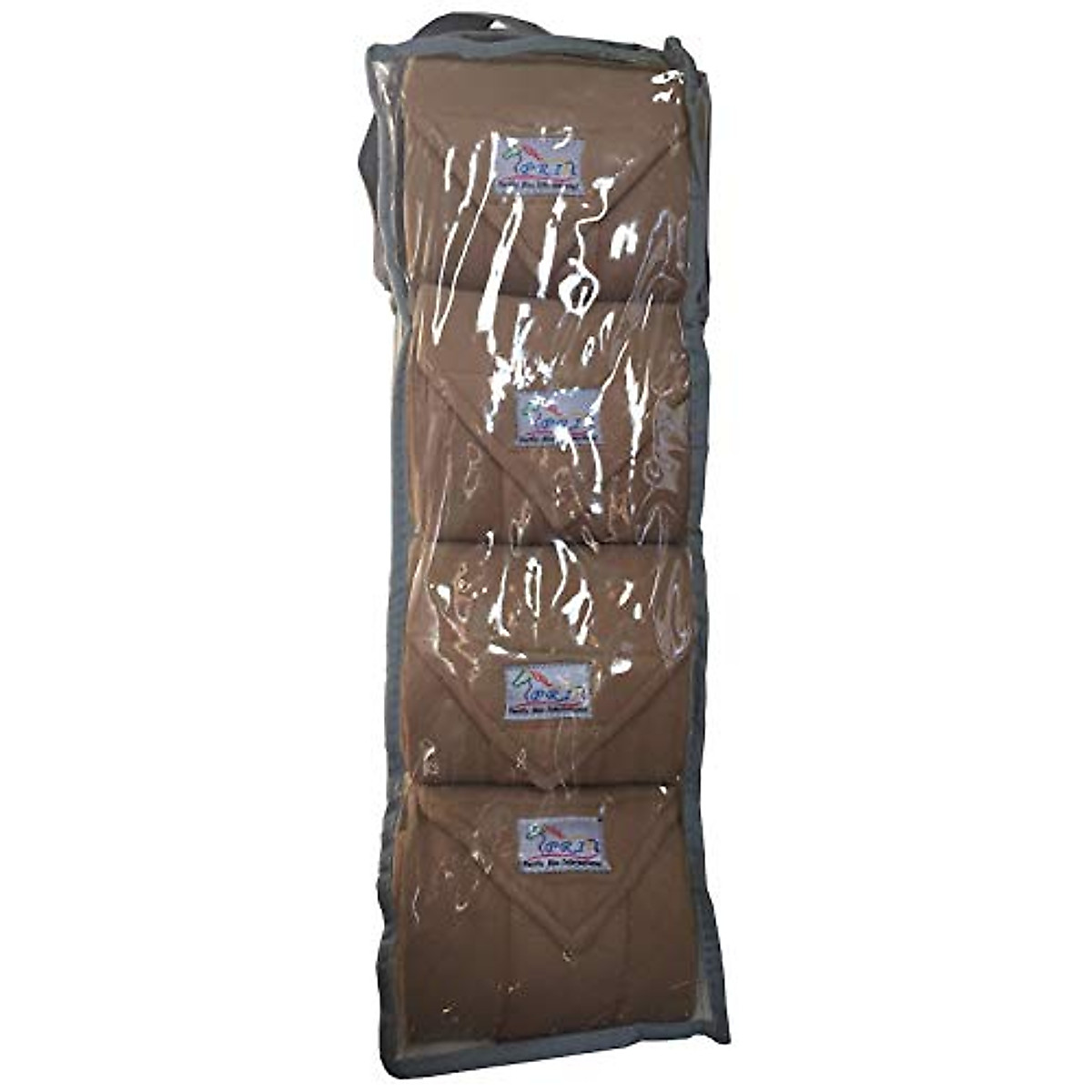 PRI Pacific Rim International Set of Four Fleece Polo Wraps, Sand Beige/Khaki/Tan, Horse Size