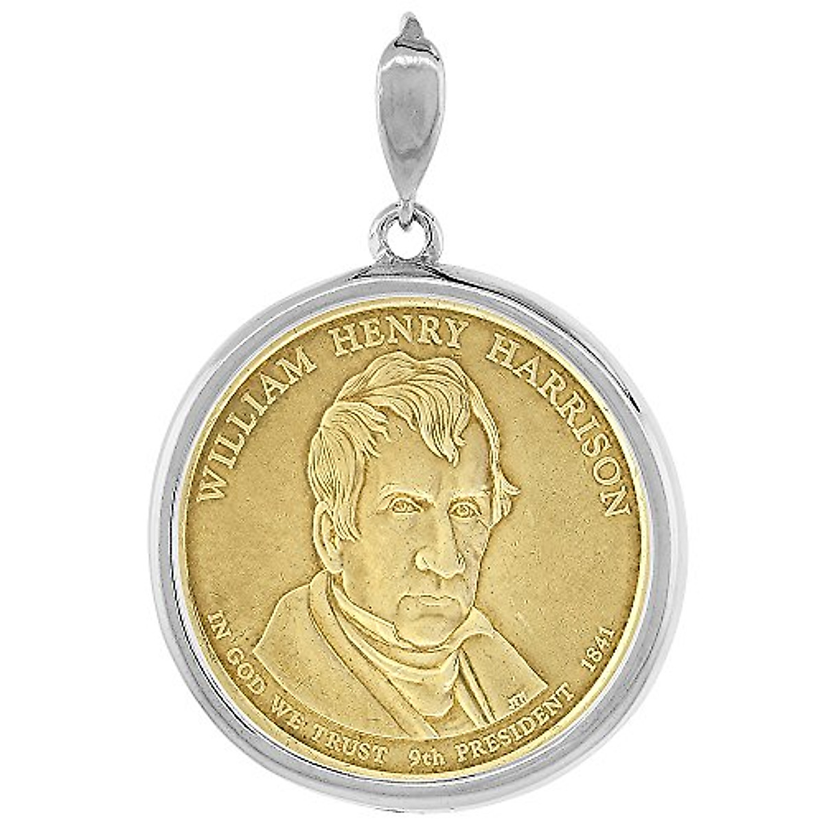 Sterling Silver Susan B. Anthony Bezel Sacagawea 26 mm Coins Prong Back Round Edge Coin NOT Included