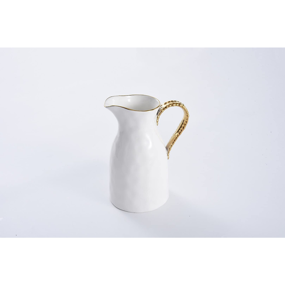 Pampa Bay Golden Salerno Titanium-Plated Porcelain Water Pitcher, 8.25 x 6.25 x 4.75in