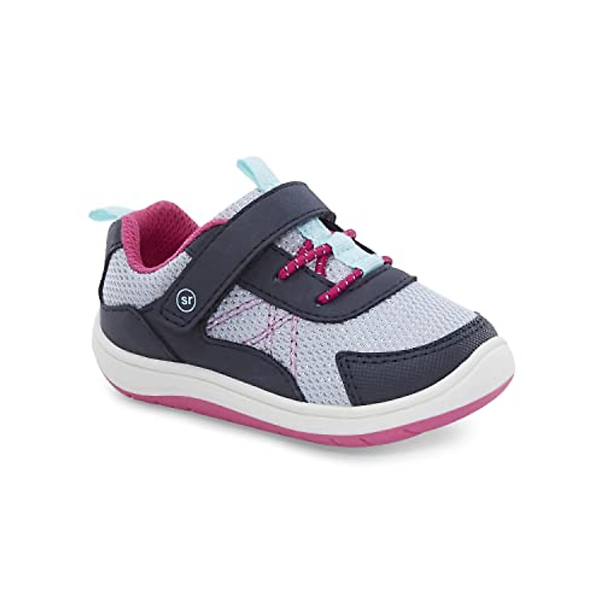 Stride Rite 360 Girls Carson Athletic Sneaker, Navy, 4 Toddler