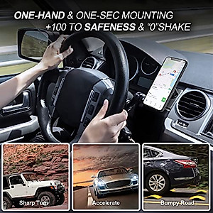 IKOPO All-Metal Magnetic Phone Holder for Car Dashboard, Universal Cell Phone Mount for Car with Strong Magnet Suitable for iPhone, Samsung, LG, GPS, and More