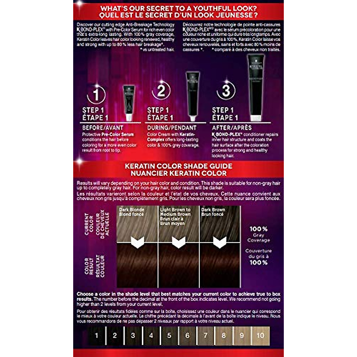 Schwarzkopf Keratin Color Permanent Hair Color Cream, 4.6 Intense Cocoa