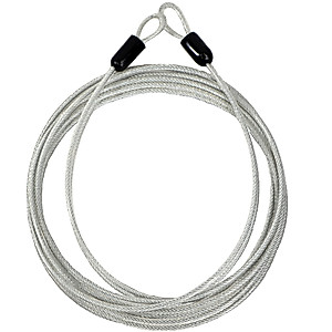Lumintrail 3mm (1/8 Inch) Braided Steel Coated Security Cable Luggage Lock Safety Cable Wire Double Loop (7ft)