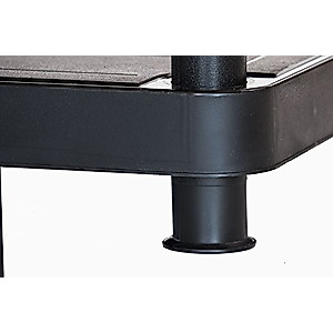 Keter 16 in. 4-Tier Plastic Freestanding Shelving Unit, Black, 16 Inch