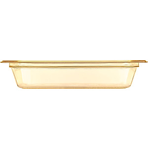 Carlisle FoodService Products 10420B13 StorPlus High Heat Food Pan, 2.5" Deep, Half Size, Amber