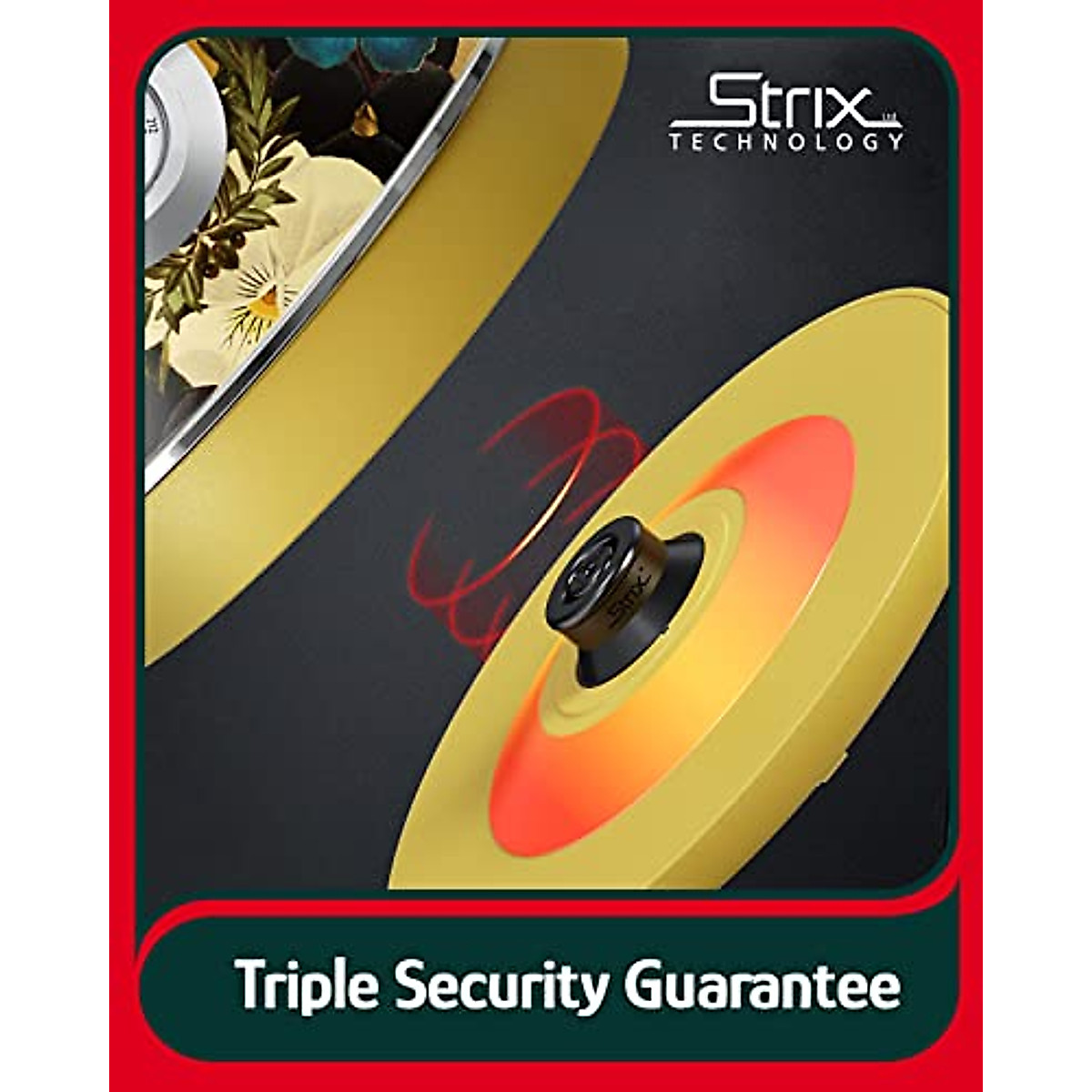 Hazel Quinn X Eduardo Recife Collaboration Electric Kettle with Thermometer - 1.7 Litres / 57.5 Ounces Retro Tea Kettle, All Stainless Steel, Fast Boiling 1200W, Cordless, BPA-free, Automatic Shut-Off