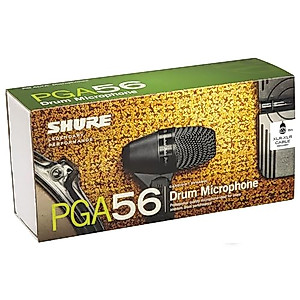 Shure PGA56 Dynamic Microphone - with Cardioid Pick-up Pattern, Swivel-Mount Dynamic Snare/Tom Microphone with AP56DM Drum Mount (PGA56-XLR)