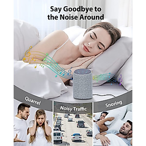 Jack & Rose White Noise Machine for Adults, Adults Sound Machine with Backlight Button & Fabric Design, Travel Sound Machine for Sleeping